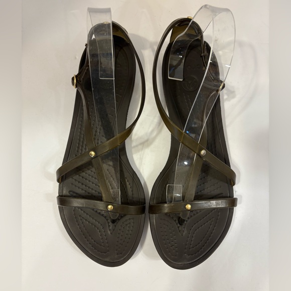 CROCS | Shoes | Crocs Isabella Gladiator Thong Strappy Sandals Size 1 ...